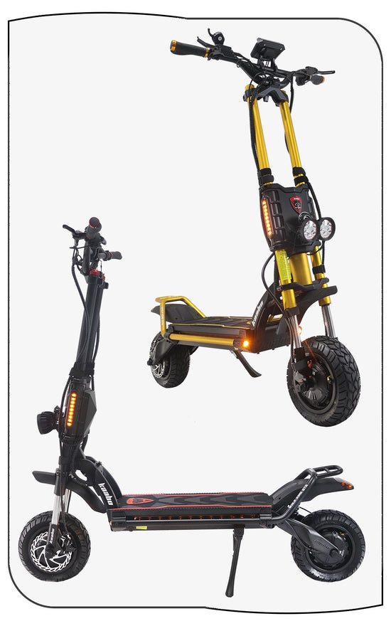 KAABO Wolf King GTR MAX Electric Scooter 2000Wx2 72V 40Ah Central Disp ...